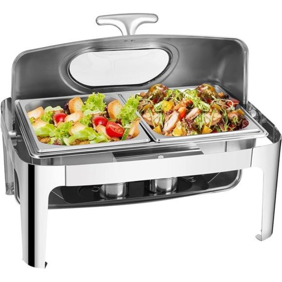 Dining | Roll Top Chafing Dish Buffet Set 12qt Stainless Steel Buffet ...